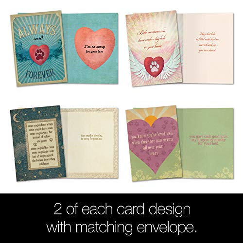 Tree-Free Greetings Forever Friends Pet Sympathy Card Assortment, 5 x 7 Inches, 8 Cards and Envelopes per Set (GA31528)