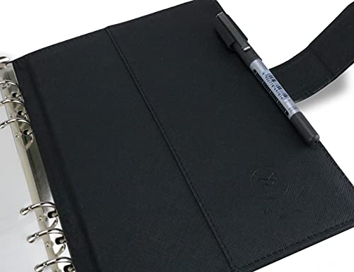 MILIKO A5 Water Wave Sytle PU Leather Wirebound/Spiral Refillable Notebook/Journal, Organizer/Planner-120 Sheet-60 Sheets Dot Grid Plus 60 Sheets Ruled Refills, 3 Transparent Dividers Included