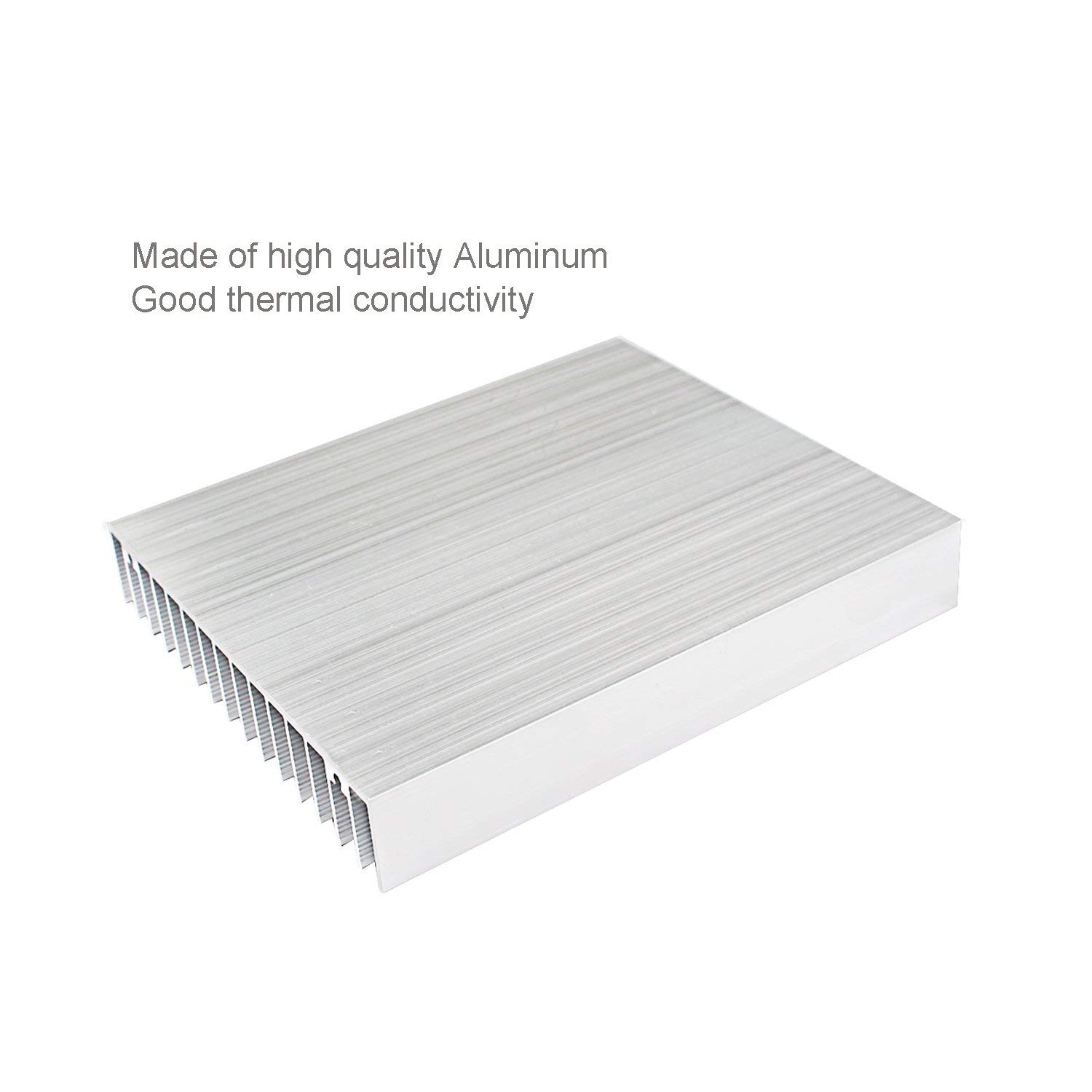 Aluminum Heat Sink Heatsink Module Cooler Fin for High Power Transistor Semiconductor Devices with 16 Pieces fins 120mmx 100mm x 18mm (2 Pieces)