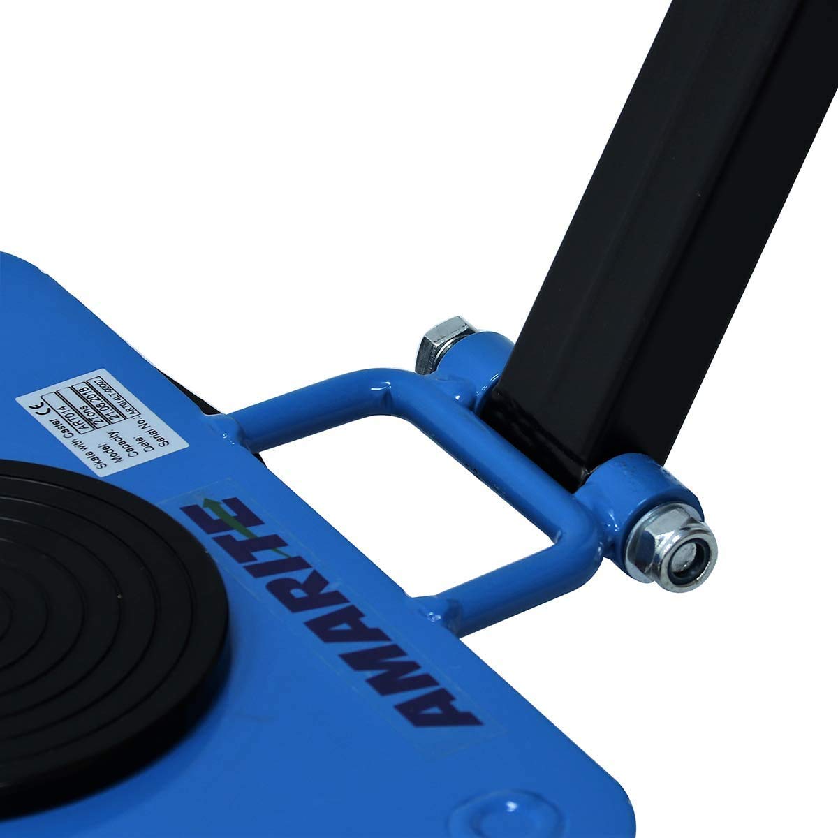 Amarite Machine Skates - Heavy Duty 2t Machinery Skates with 4400lbs Capacity and 3 Swivel Rollers for Warehouse and Workshop Transport - Machine Skate and Equipment Dolly Skate