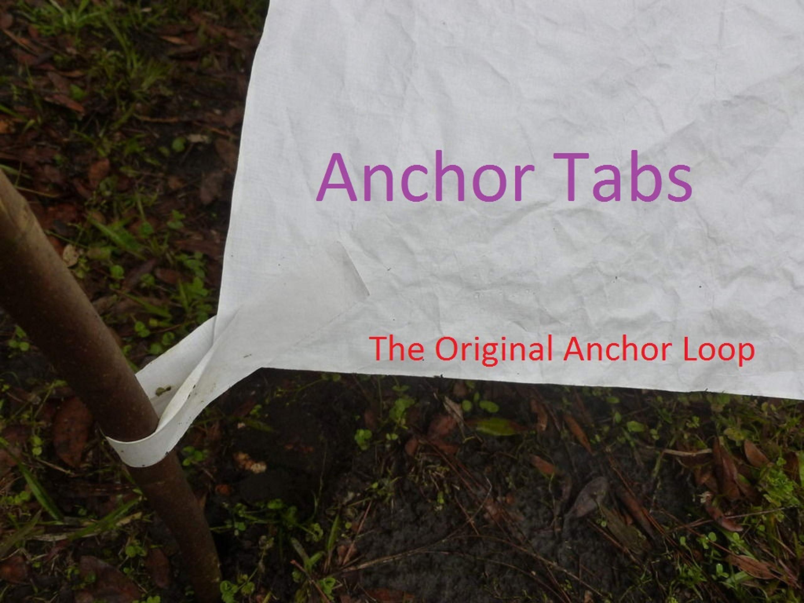 Anchor Tab Products - 9 X 7 ft. Tyvek House wrap Ground Sheet - Tent Footprint - Camp Tarp w/ 8 Anchor Loops
