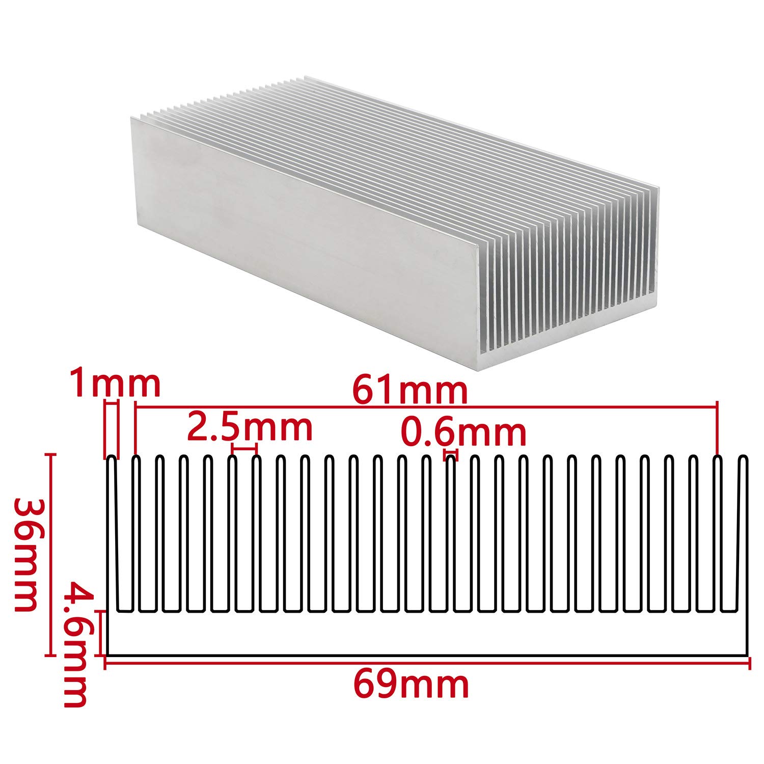 Aluminum Heatsink Cooling Module Large Big Heat Sink Radiator,Heat Sink for LED High Power Amplifier Transistor