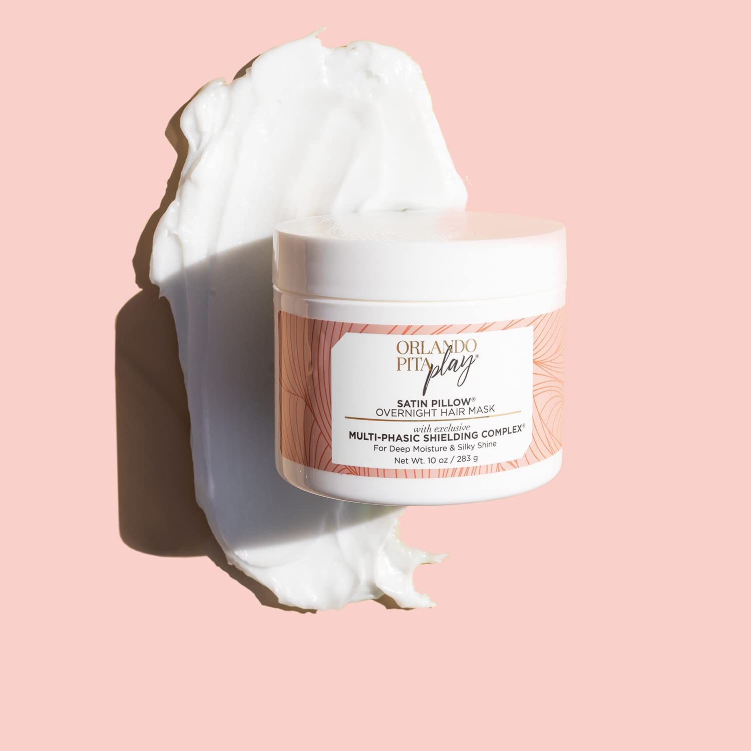 ORLANDO PITA PLAY Satin Pillow Overnight Hair Mask, Hydrates & Replenishes Hair with Intense Moisture & Shine, Promotes Visually Soft, Smooth, & Silky Tresses After Just One Use, 10 oz