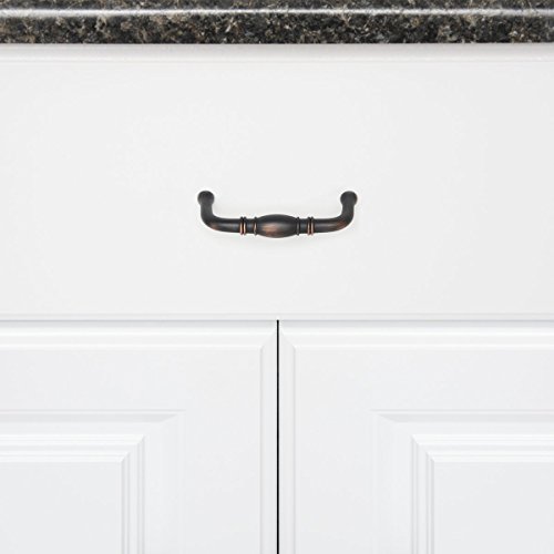 Amazon Basics AB2900-OR-10 Traditional Cabinet Handle, 3.35 Length (3-inch Hole Center), Oil Rubbed Bronze, 10-Pack, inch inch, (Pack of 10)
