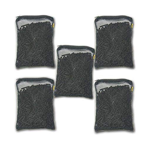 Wave-point 5 lbs Premium Activated Carbon Charcoal Pellets with 5 Filter Media Bags (Free) for Aquarium Fish Tanks Koi Pond Canister Filter Reef Filters
