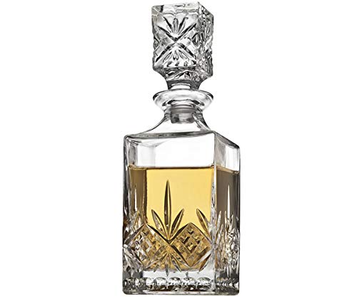 Godinger Mini Whiskey Decanter and Shot Glasses Barware Set - 10oz Decanter for Scotch Wine or Vodka - Dublin Collection