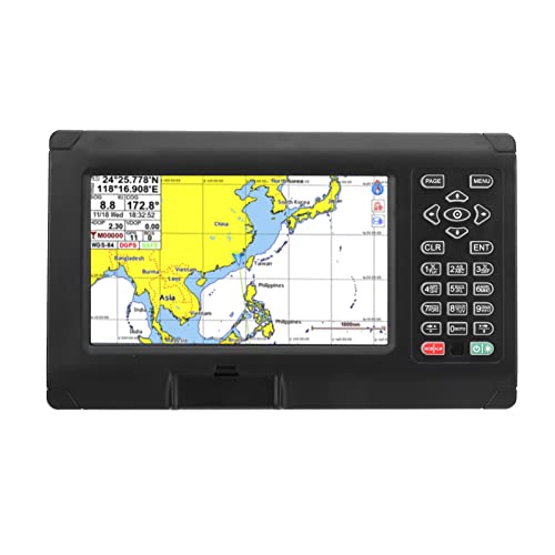 Aramox 8in High Accuracy Fish Finder Chartplotter GPS BDS Waterproof Keyed Assist Chartplotter Fish Finder for Marine