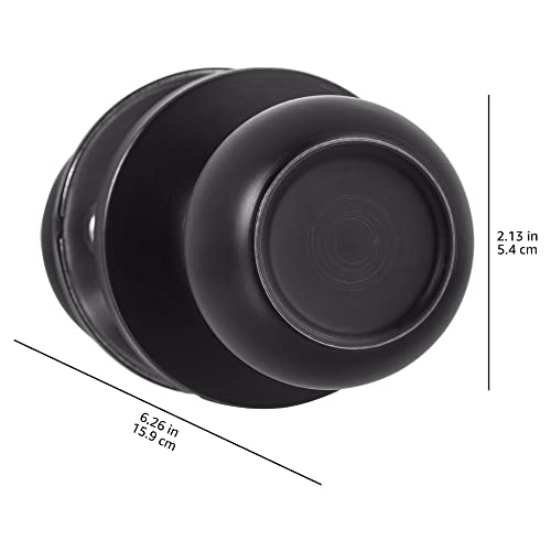Amazon Basics Closet Door Knob, Coastal, Matte Black