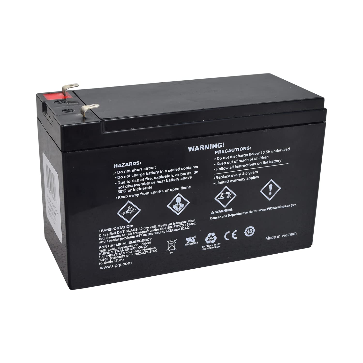 AlveyTech 12 Volt Battery Pack for Razor Power Core E90 and E95 (7 Ah, no Harness) - 12V Replacement Rechargeable SLA AGM, Batteries for Electric Scooter Kids Ride-On Toys, Toy Electronic Parts