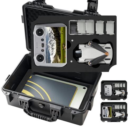Akwscyby DJI Mini 3/mini 3 Pro case Waterproof Hard Case for DJI Mini 3 /Mini 3 Pro Accessories, dji mini 3 pro hard case/case hard,RC-N1/RC Controller(Only Case) DJI Mini 3 pro bag, EVA+PP material