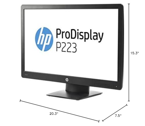 HP ProDisplay P223 21.5-inch Monitor X7R61A8, Black