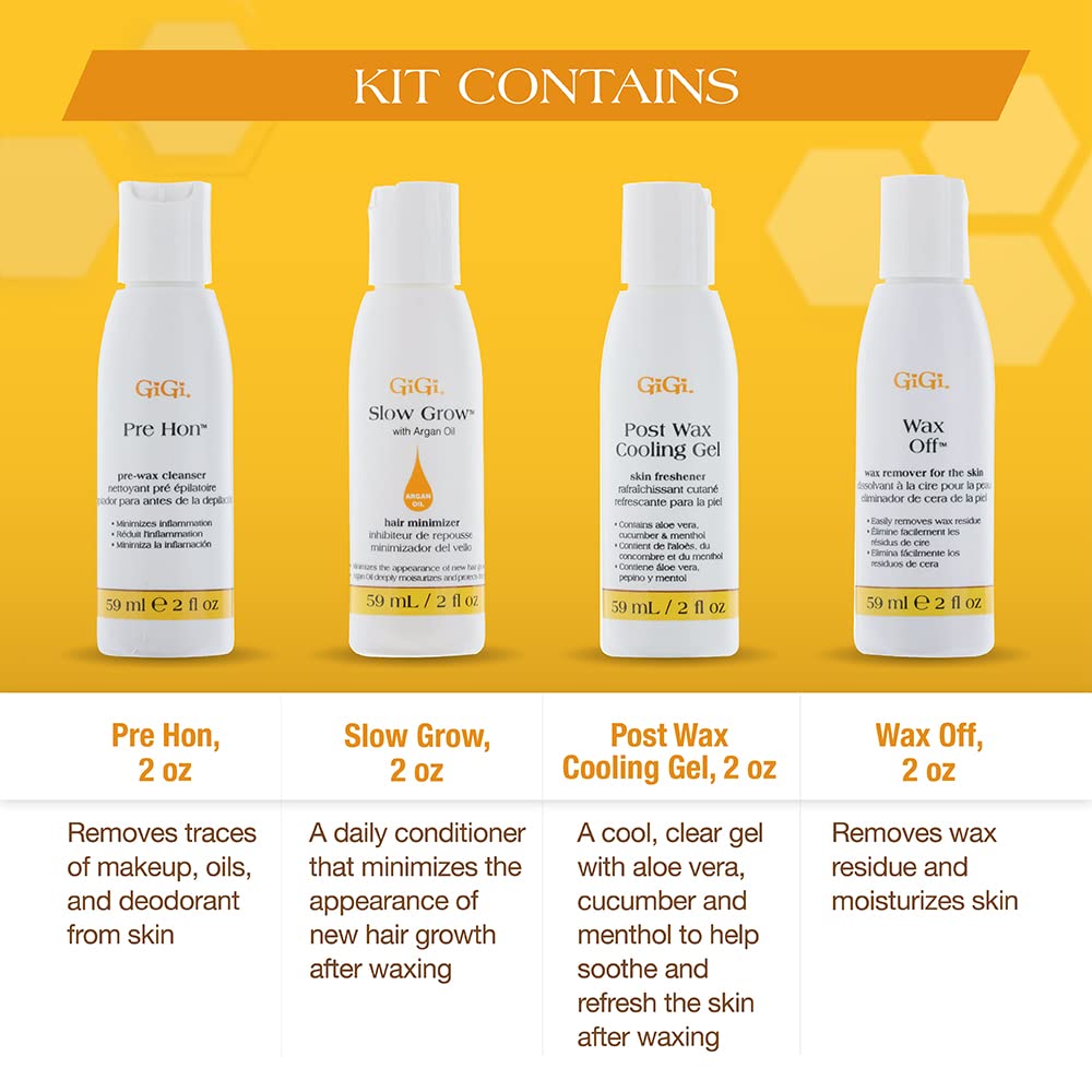 GiGi Epilating Trial Pack - Pre- and Post-Waxing Treatments, 2 oz each