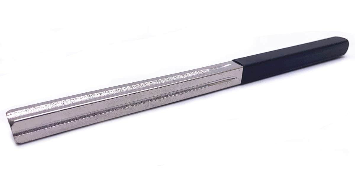 Jiayouy Diamond Guitar Fret Crowning Tool Fret File Dressing with Narrow/Medium/Wide 3 Edges Guitar Repairing & Luthier Tools - Black Handle