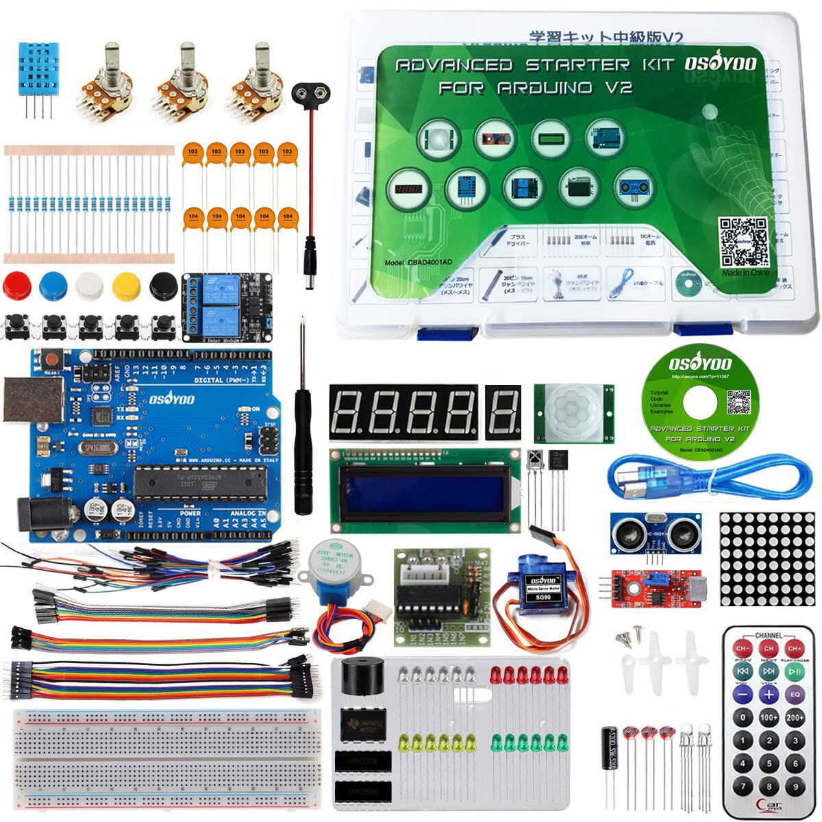 OSOYOO 39 in 1 Starter Kit for Arduino beginners Universial Sensor Modules Advanced Kit