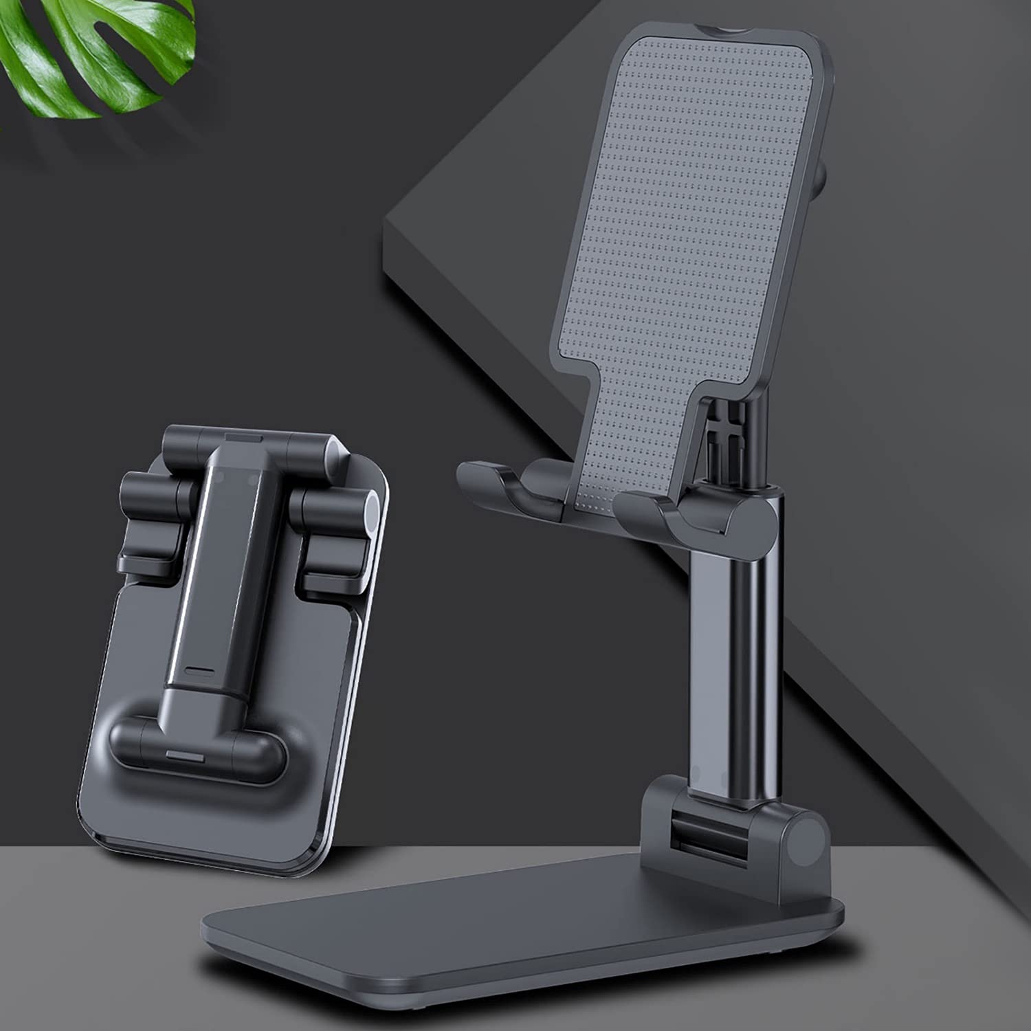 ANDATE Cell Phone Stand, Angle Height Adjustable Cell Phone Stand for Desk, Foldable Cell Phone Holder, Cradle, Dock, Tablet Stand, Case Friendly Compatible with All Mobile Phone/iPad/Kindle/Tablet
