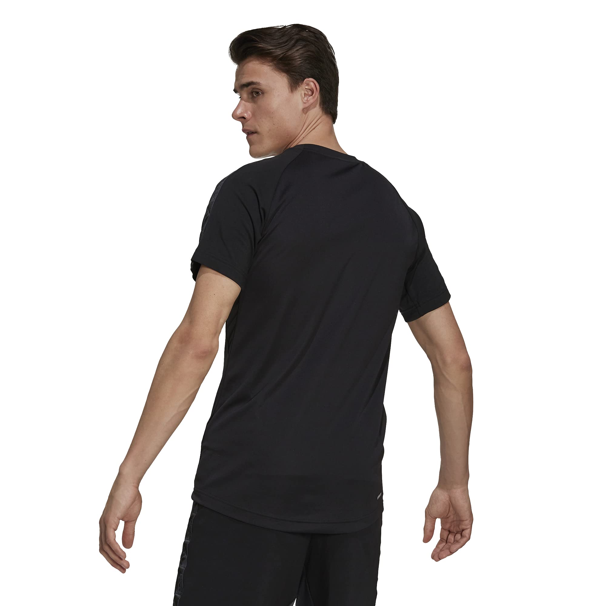 adidas Men's Designed 2 Move Sport Motion Logo T-Shirt, Black/White Large