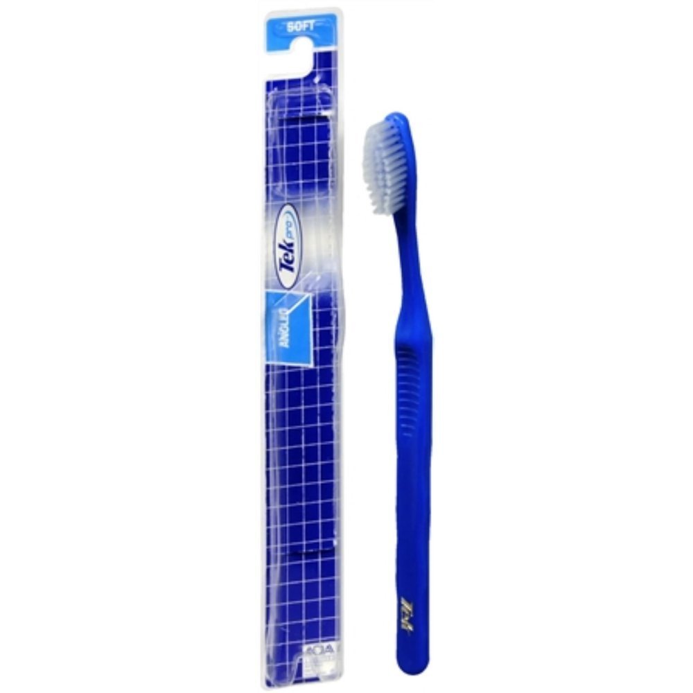 Tek Pro Toothbrush Compact Head Soft Angled, Color May Vary 1 Each (Pack of 12)