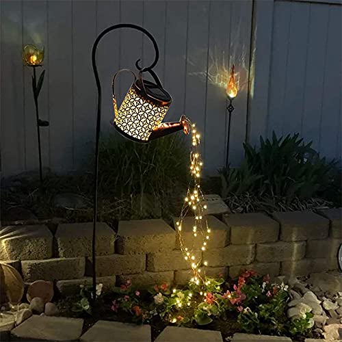 NAXIAOTIAO Star Shower Solar Lights for Garden Firefly Bunch Lights Waterproof Waterfall String Lights,Outdoor Garden Fairy Light Decor Home Path Patio