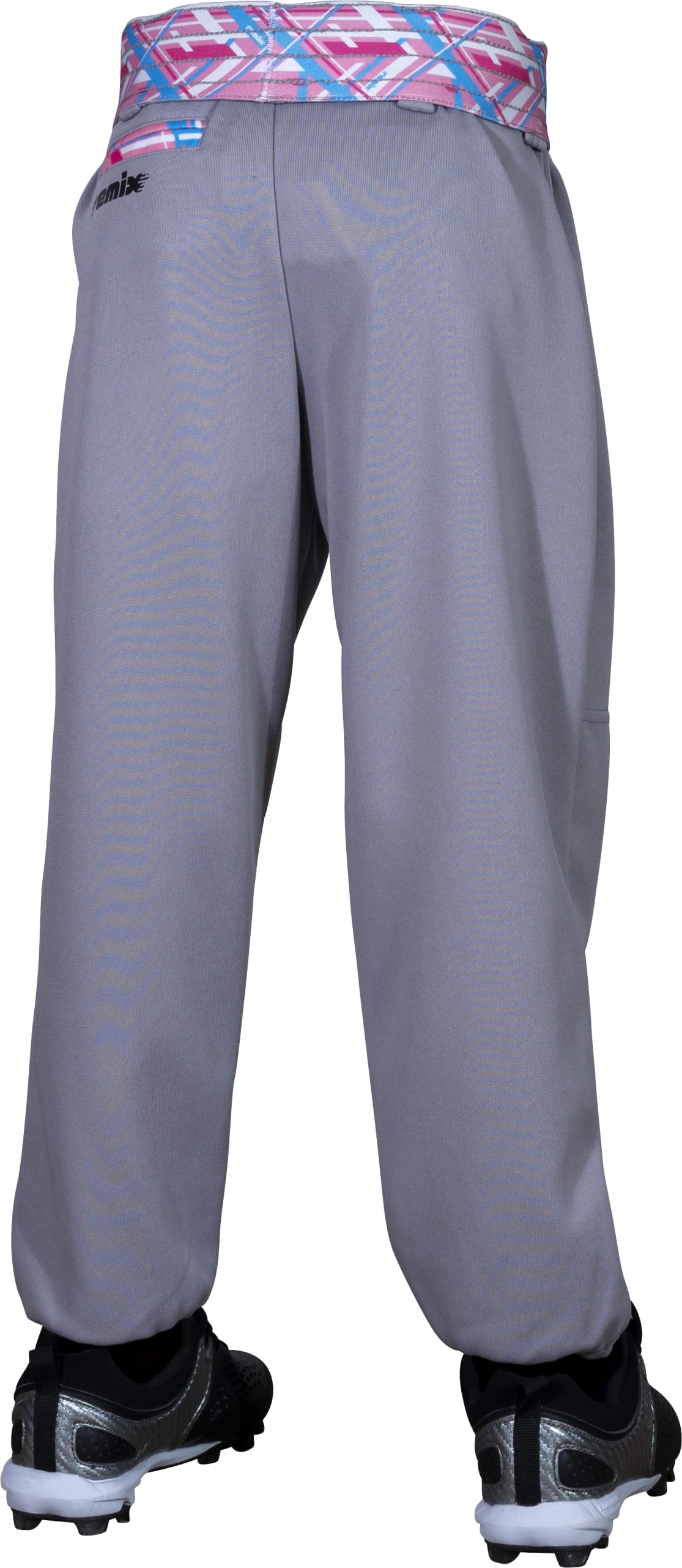 Rawlings REMIX | T-Ball & Youth Baseball & Softball | Game/Practice Pants | Grey/Pink | Small