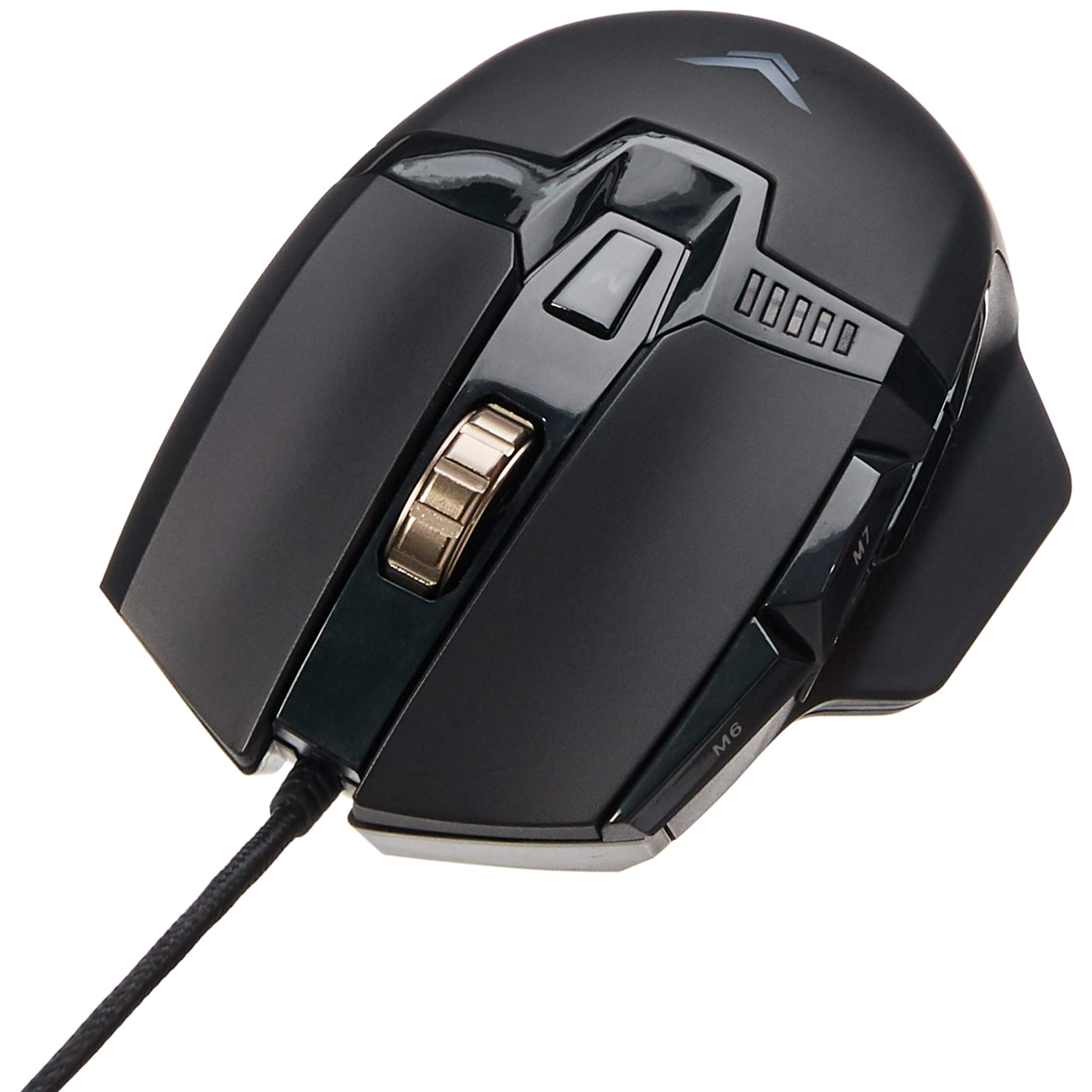 Amazon Basics PC Programmable Gaming Mouse , Adjustable 12,000 DPI, Weight Tuning