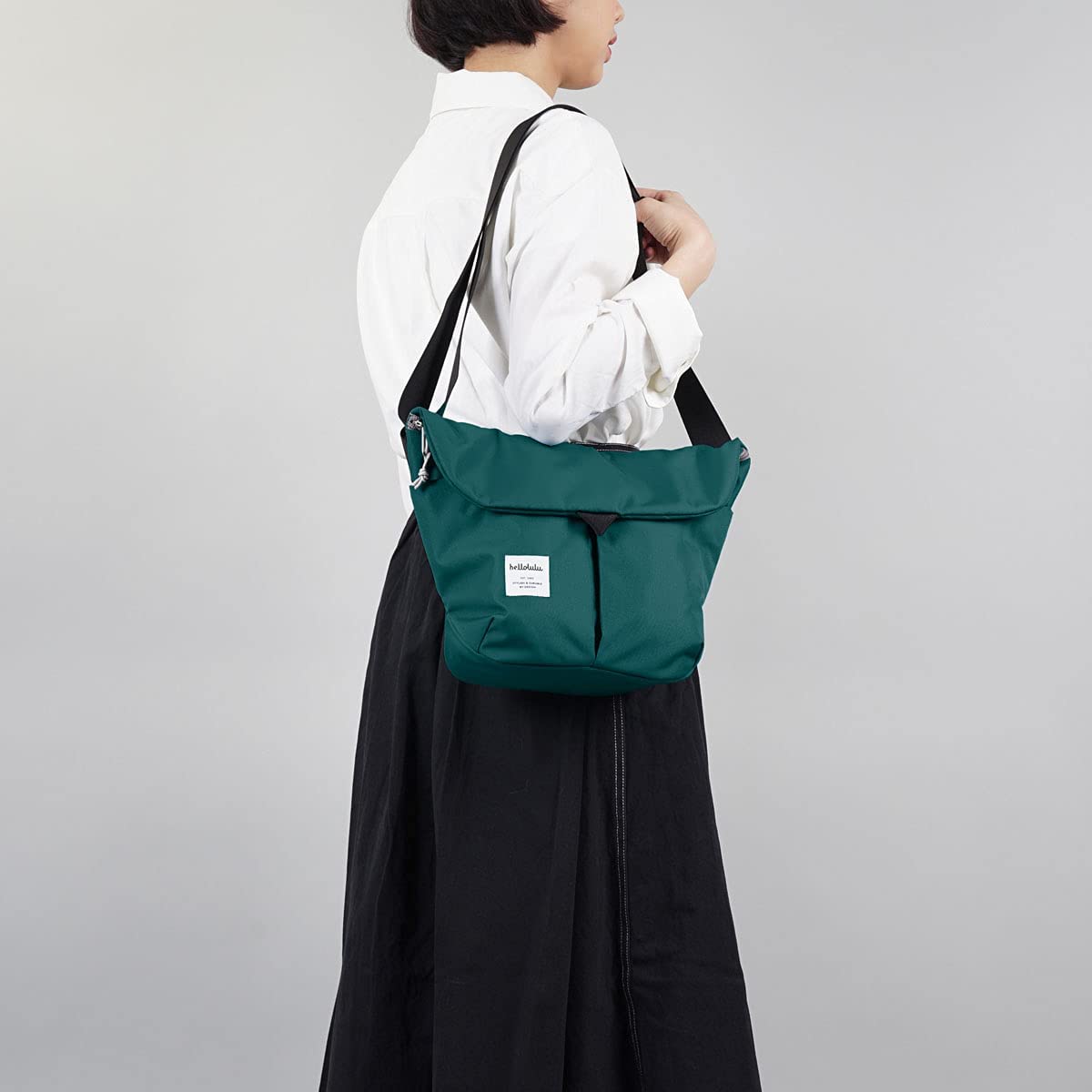 Hellolulu KASEN Magnetic Closure Classic Sling Crossbody Bag, Large Capacity Water Resistant Lightweight For Daily Use Travel Men Women, Teal