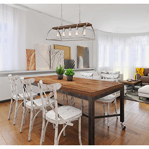 Westinghouse Lighting 6351700 Oak Lane Five-Light Indoor Chandelier, Barnwood & Galvanized Steel