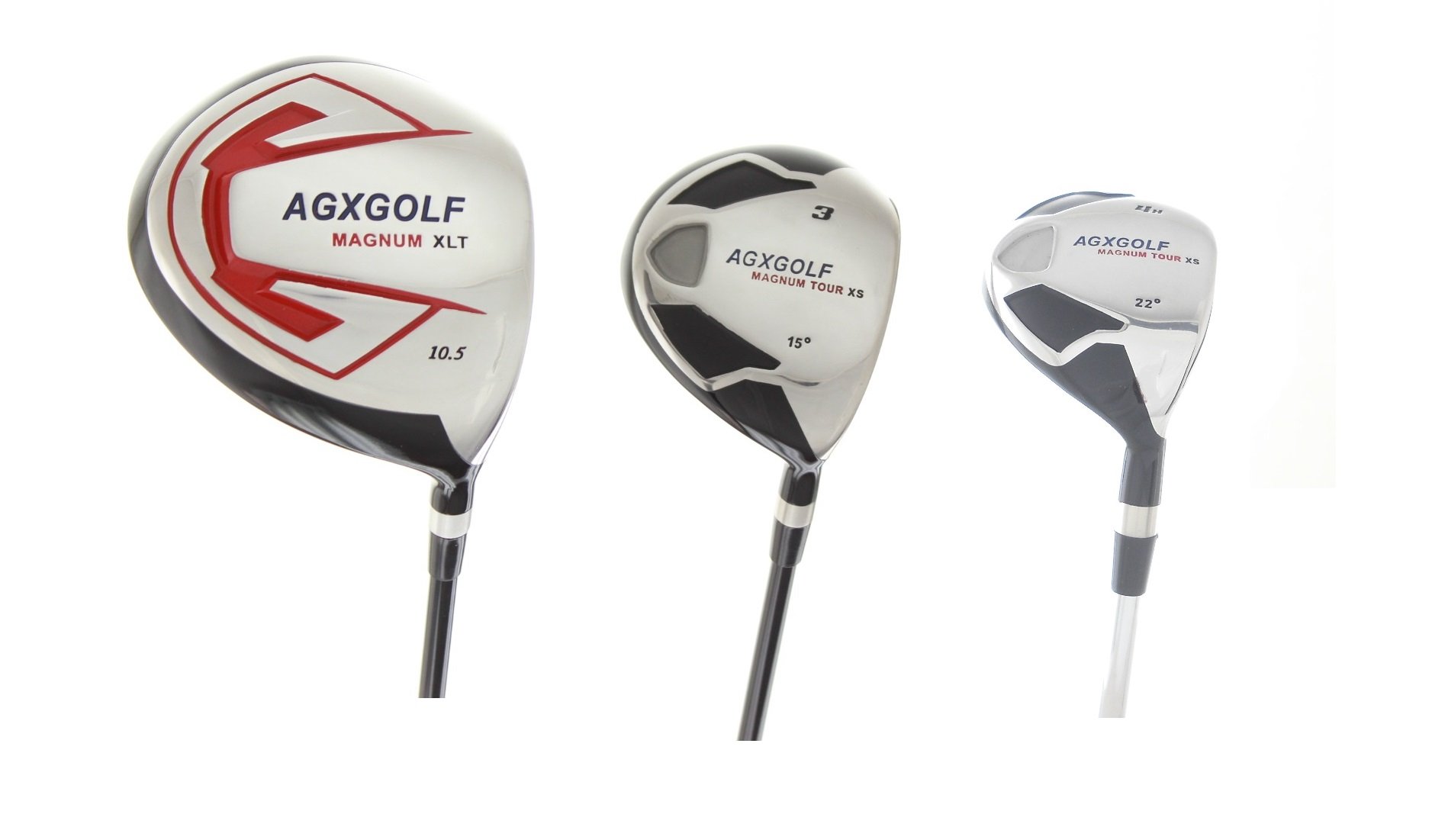 AGXGOLF Men's Regular Length XS Wide Sole Edition Complete Golf Set w/460 Driver +5 Wood + 4 Hybrid + 5-9 Irons + Pitching Wedge + Sand Wedge: Senior Flex, Right Hand: USA Built!