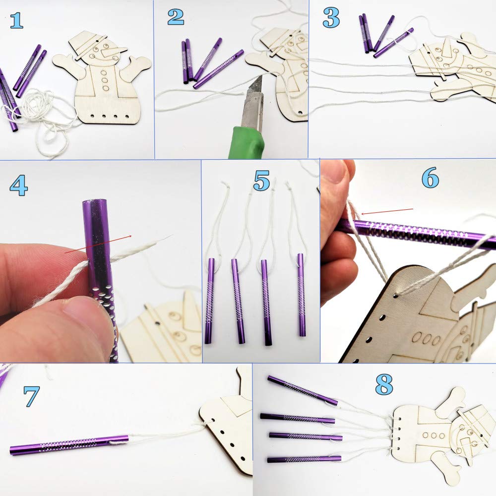 DEUXPER Make Your Own Christmas Ornaments Wind Chime Kit - Arts & Crafts Construct & Paint 4 Wind Powered Musical Chime DIY Gifts for Kids, Boys & Girls