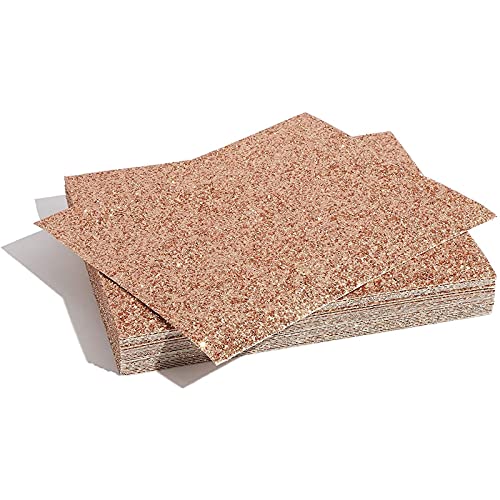 Rose Gold Glitter Cardstock Paper ( 8.5 x 11 Inches, 30 Pack)