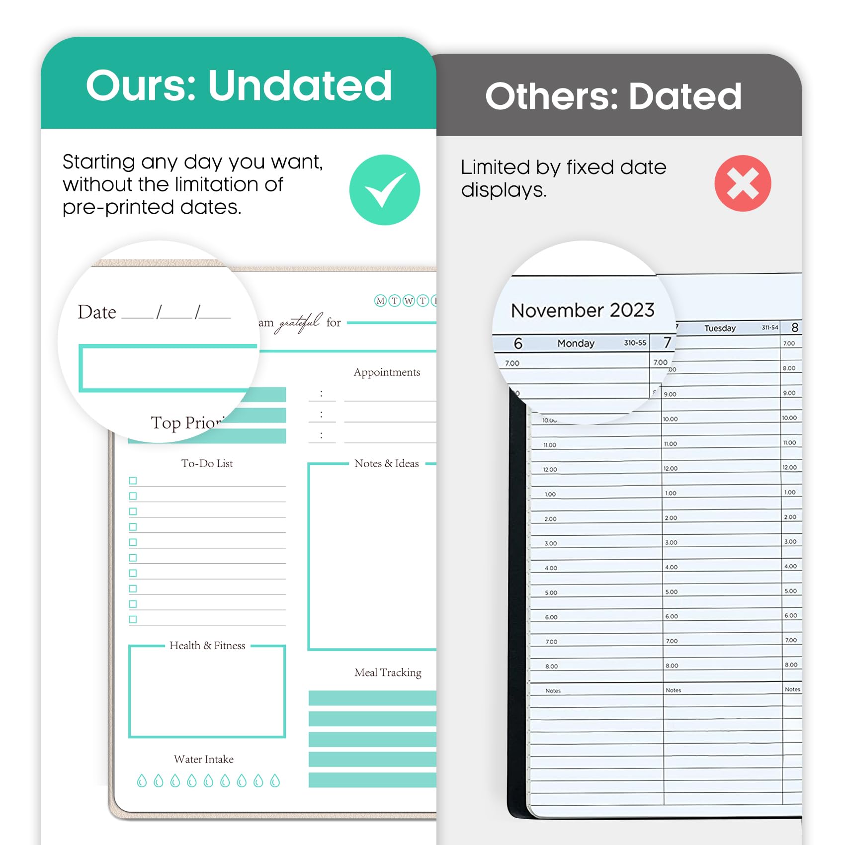 Aesthetic To Do List Notebook Planner - Simplified Undated Daily Planner to Stay Organized and Boost Productivity - Stylish Organizer Notebook for Office School Supplies, Light Gray