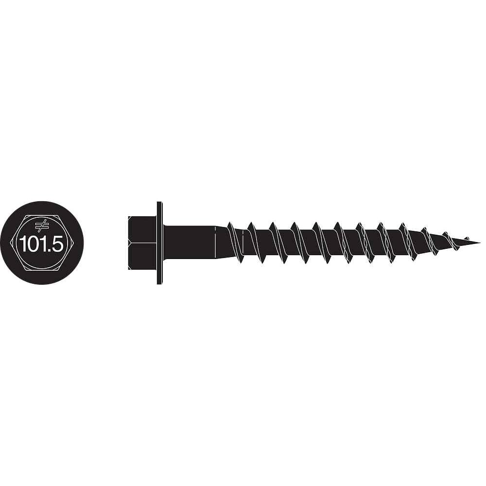 Simpson Strong-Tie SD10112DBBR50 Outdoor Accents Connector Screw — 10 x 1.5 in. Double-Barrier Coating, Black (50-Qty)