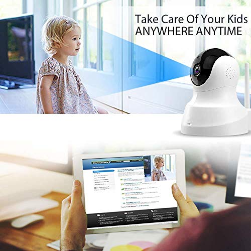 TENVIS Home Pet Camera, FHD 1080P Indoor Video Surveillance System, Sound/Motion Detection | 355° Pan/Tilt, 2-Way Audio, Smart App, Family & Pet Friendly