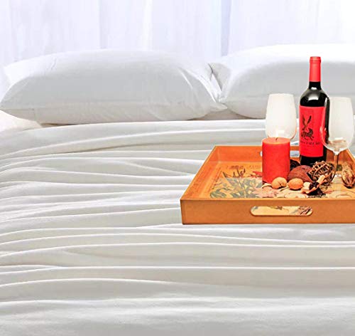 Amber Home Goods Paris Themed Square Party Platter Tray for Serving Breakfast, Appetizers, Coffee, Bar, or Food 20” Length