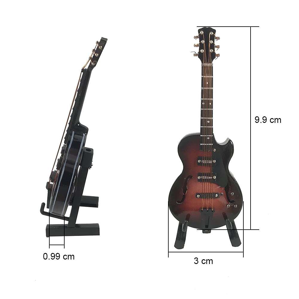ALANO 10cm Electric Guitar Ornaments Musical Instrument Mini Guitar Model (GE45-10-S)
