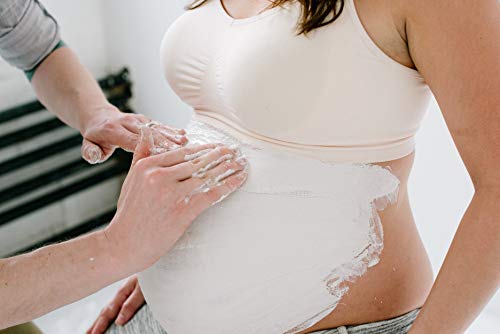 Pearhead Belly Casting Kit, Gender-Neutral Pregnancy Keepsake for Expecting Mothers, Mother’s Day Keepsake, Pregnant Belly Imprint DIY Plaster Mold Kit, White