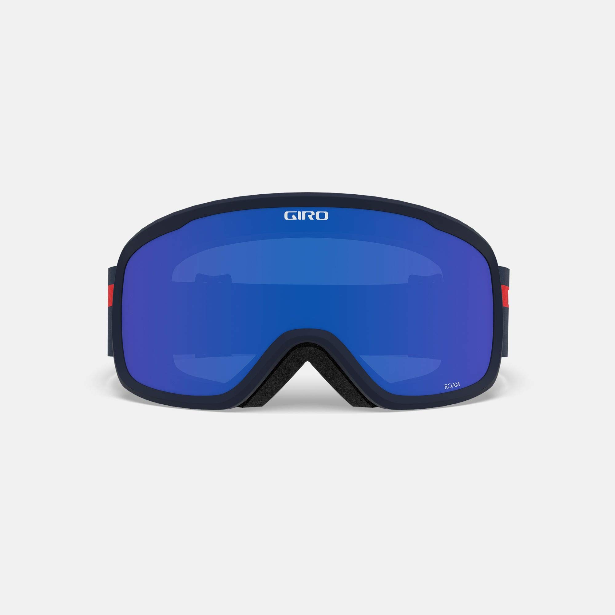 Giro Roam Ski Goggles - Snowboard Goggles for Men, Women & Youth - Red Midnight Podium Strap with Grey Cobalt/Yellow Lenses