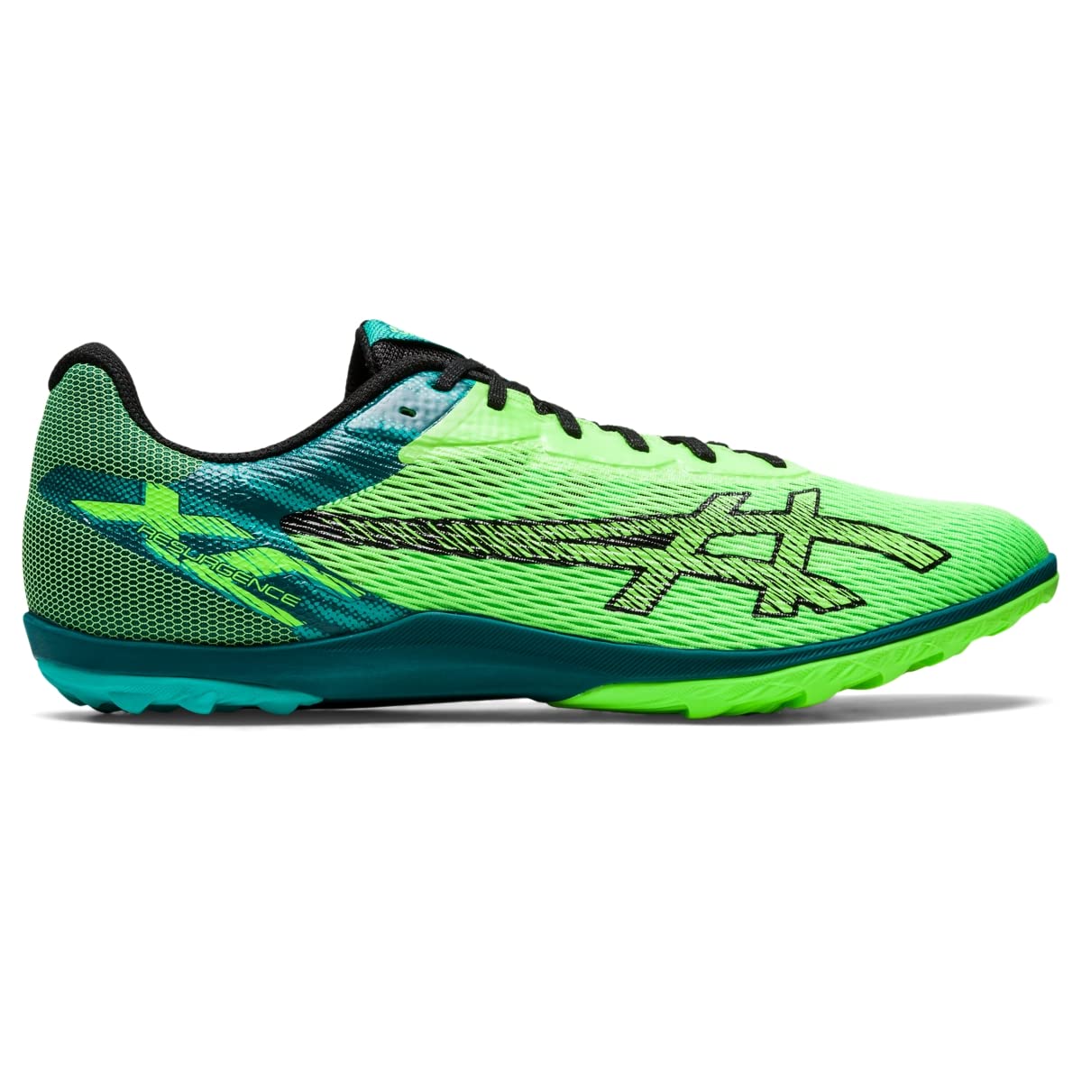 ASICS Unisex Resurgence XC Cross Country, 9.5, Green Gecko/Black