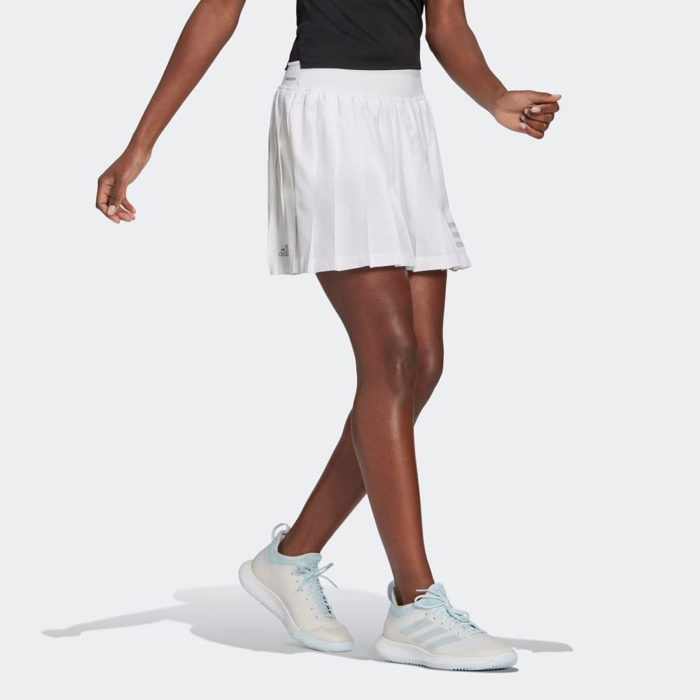 adidas Women's Club Tennis Pleated Skirt, Black/White, Medium