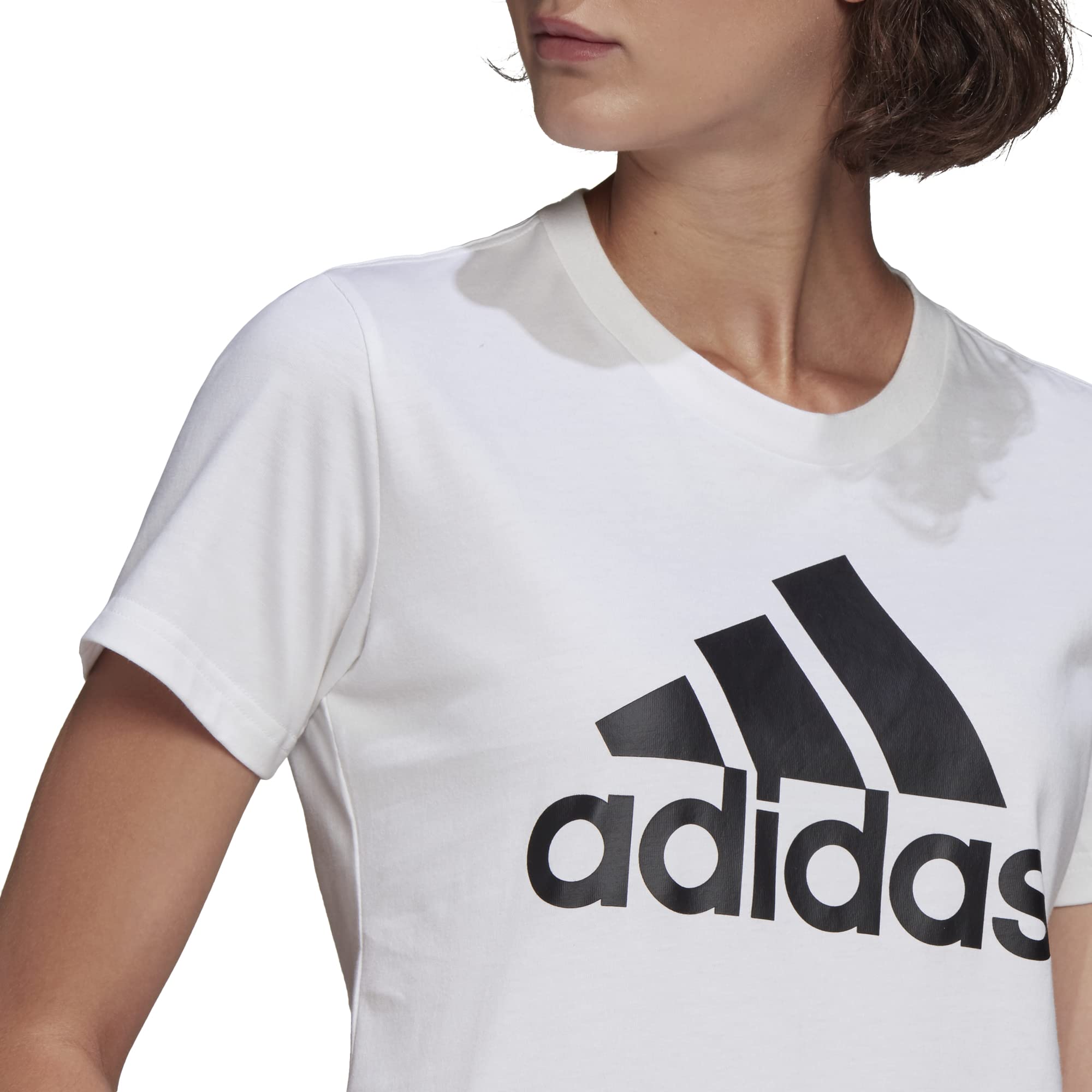 adidas Women's Essentials Logo Tee, White/Black, XX-Large