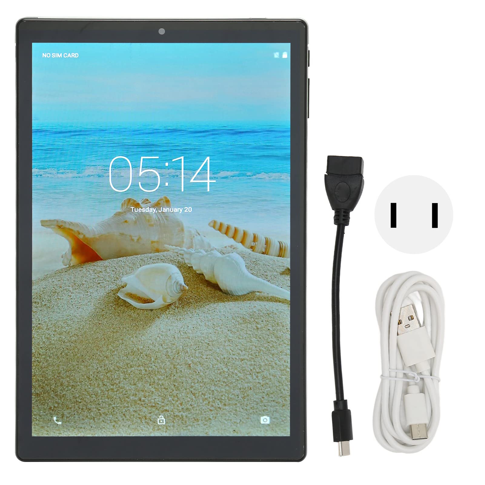 Aqur2020 Kids Tablet, Green 4GB 64GB 2.4G 5G Dual Band WiFi 100‑240V Gaming Tablet for Office (US Plug)