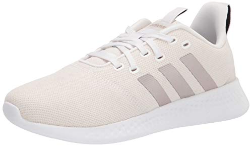 adidas Women's Puremotion Running Shoes, White/Champagne Metallic/Black, 9