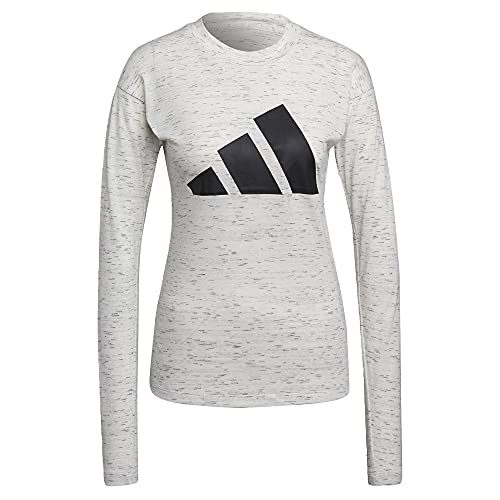 adidas Women's Sportswear Winners 2.0 Long Sleeve, White Melange, X-Large