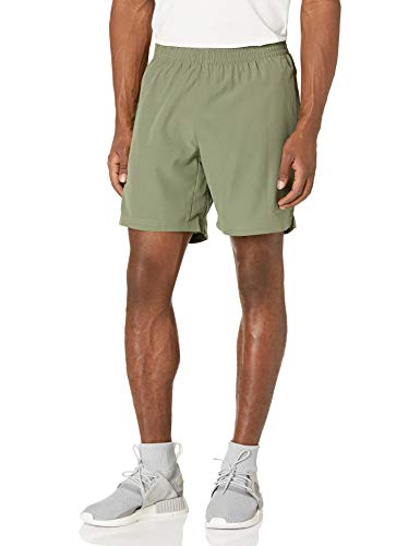 adidas Men's Run It 3-Stripes Shorts, Legacy Green/White, 2XL 7"