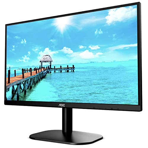 AOC 24B2XH 24" Full HD IPS Monitor, 3-Sided Frameless & Ultra Slim HDMI and VGA inputs, Lowblue Mode, VESA compatible,Black