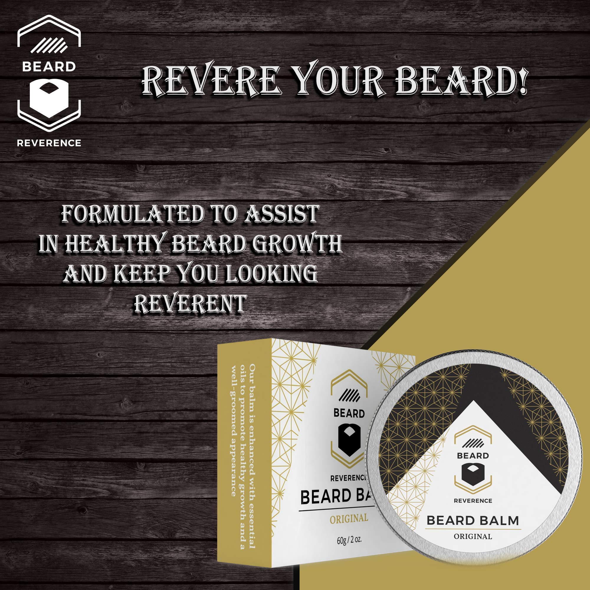 All-Natural Beard Balm - Unscented - Enhanced with Tea Tree & Argan & Jojoba Oils - Beard Butter to Shape, Style, Soften & Condition Beards and Mustaches