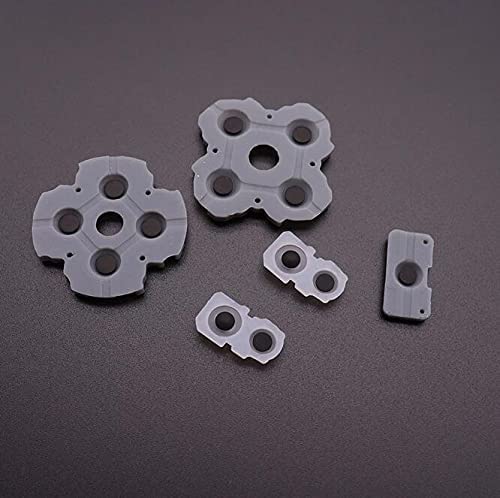 Replacement Silicone Rubber Conductive Pad & Full Set Joysticks Dpad R1 L1 R2 L2 Triggers Bumpers Direction Key ABXY Buttons for Sony PS5 Controller (Yellow)