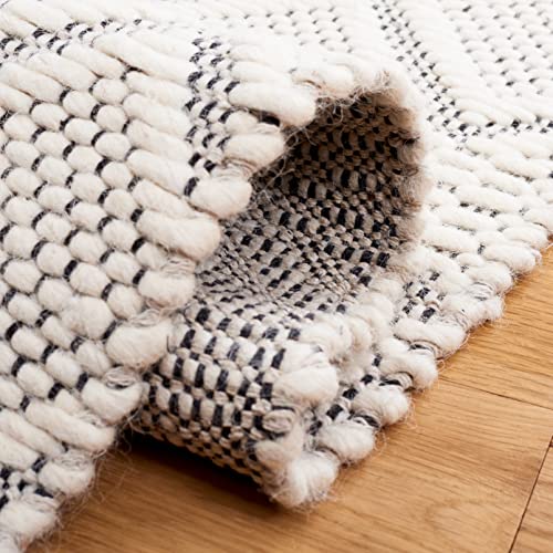 SAFAVIEH Natura Collection 6' x 9' Ivory NAT854A Handmade Moroccan Boho Tribal Wool Area Rug