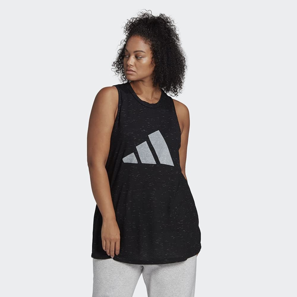 adidas Women's Sportswear Winners 2.0 Tank, Ambient Blush Melange, Large