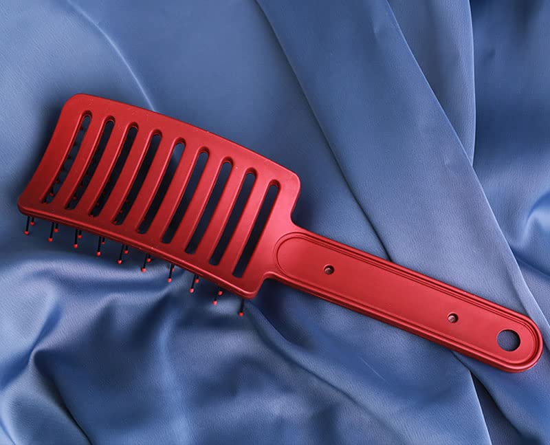 arc ventilation brush for fast drying, curved ventilation hole declination dryer hair brush, anti-static fast drying modeling tool, suitable for wet/dry hair