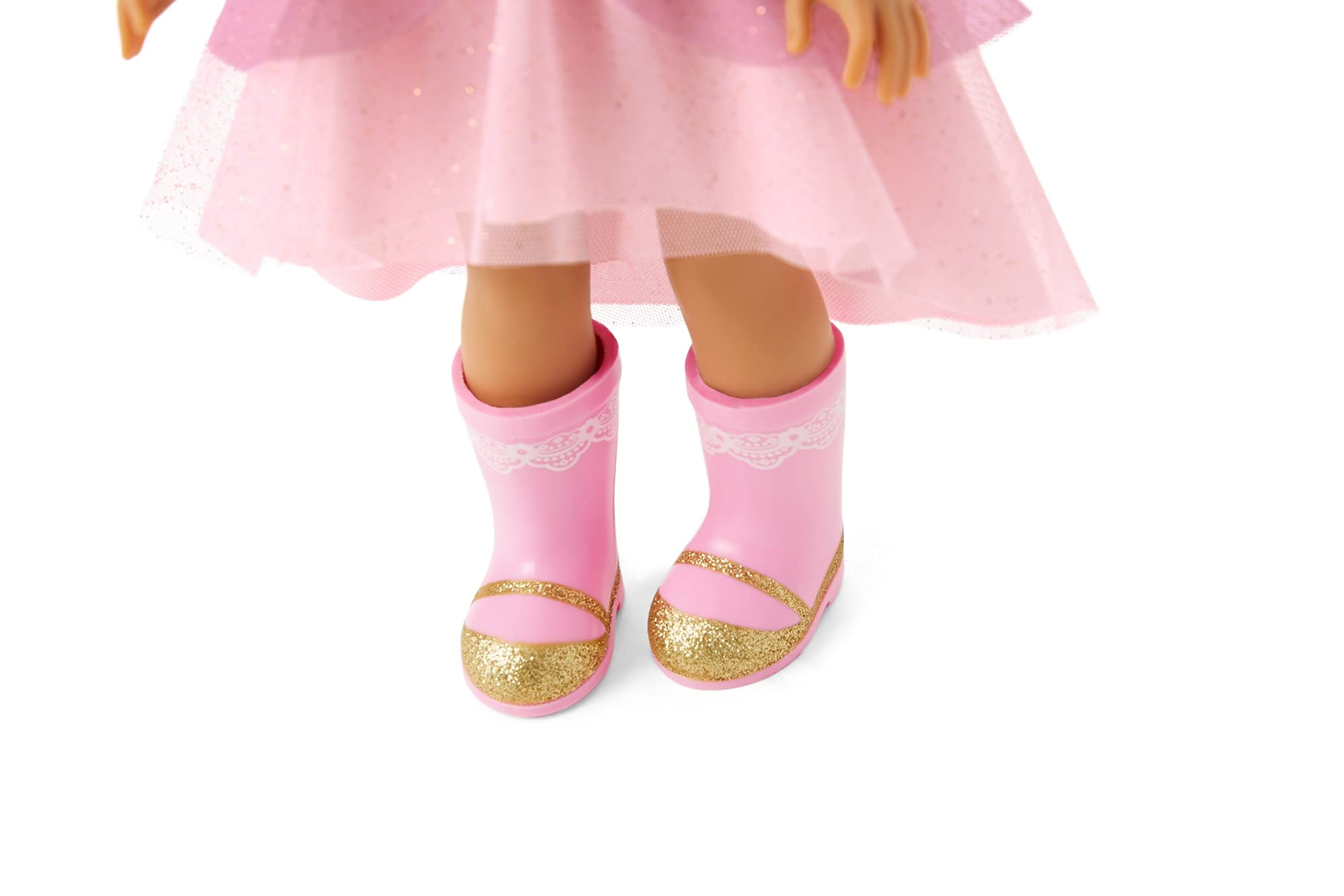 American Girl WellieWishers 14.5-inch Ashlyn Doll with Pink Leotard, Glitter Skirt, Headband, and Boots, For Ages 4+